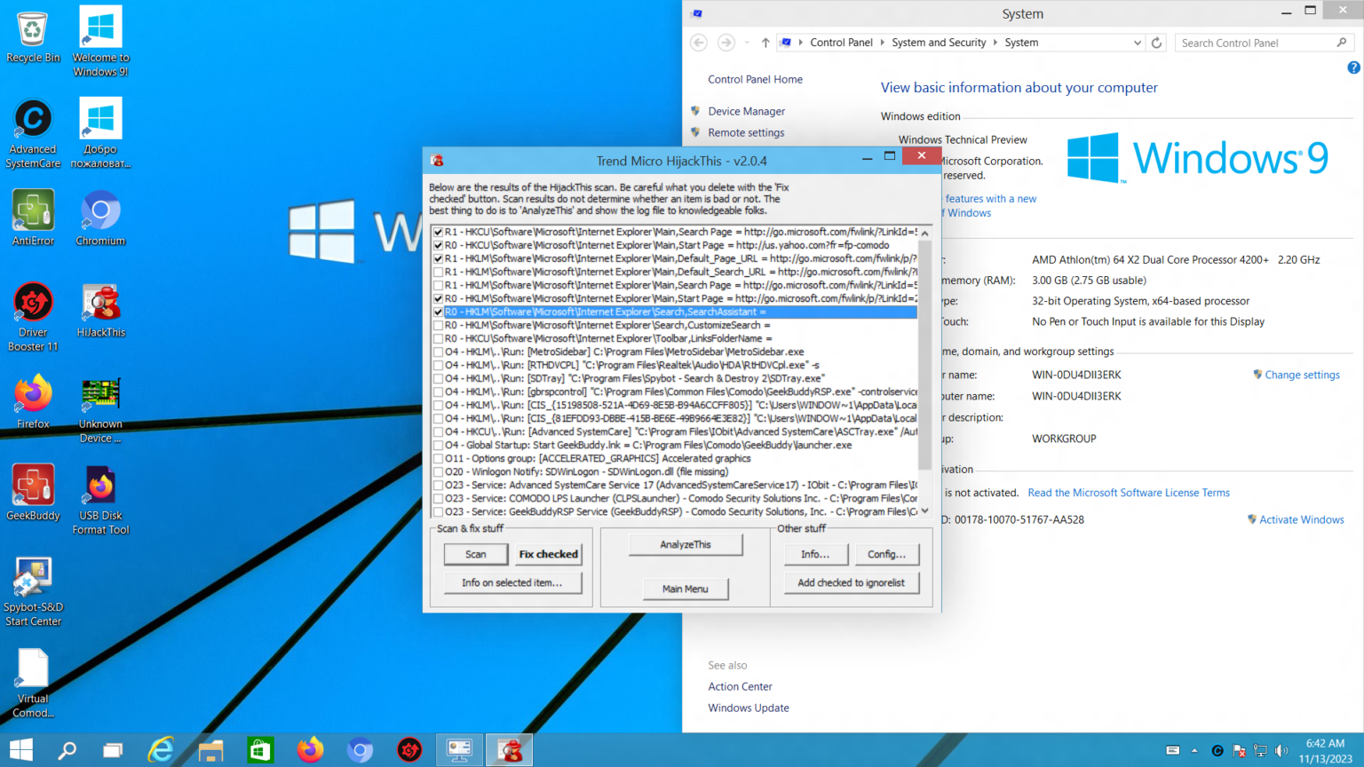 Security – Windows 9